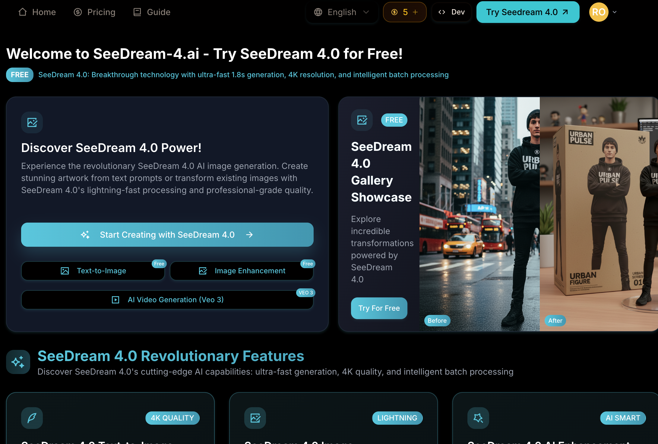 Seedream 4.0 - Next-Gen AI Image Generator | SeeDream-4.ai